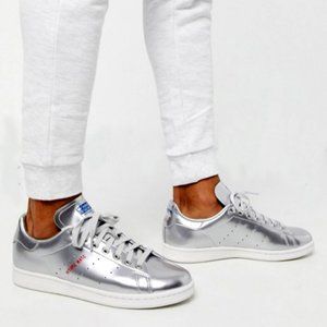 adidas | Shoes | Adidas Unisex Metallic Athletic Silver Shoes | Poshmark